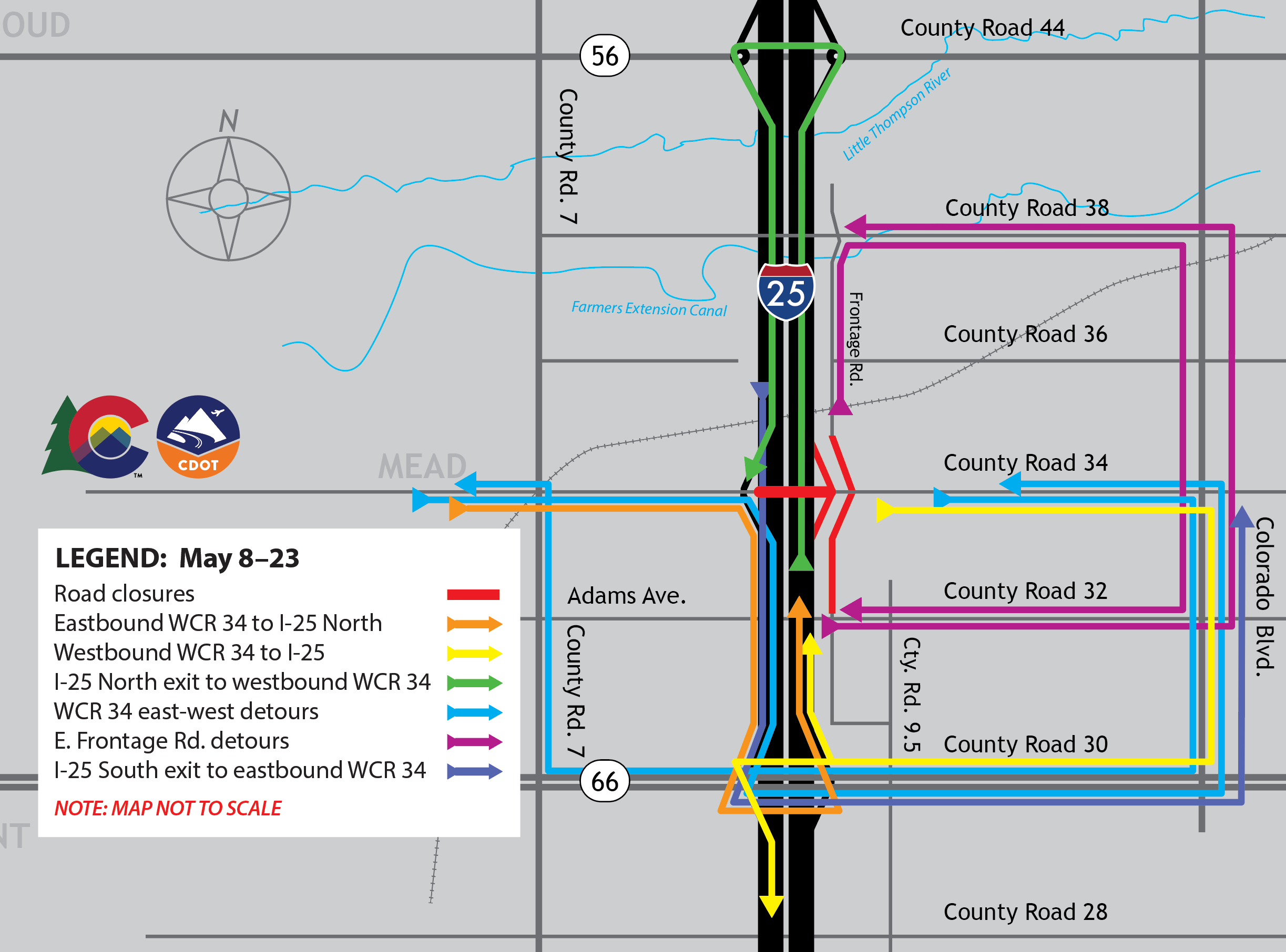 MHT45B NB I-25 ramps WCR34 EFrRd Map REVISED 13May2025.png — Colorado Department of Transportation